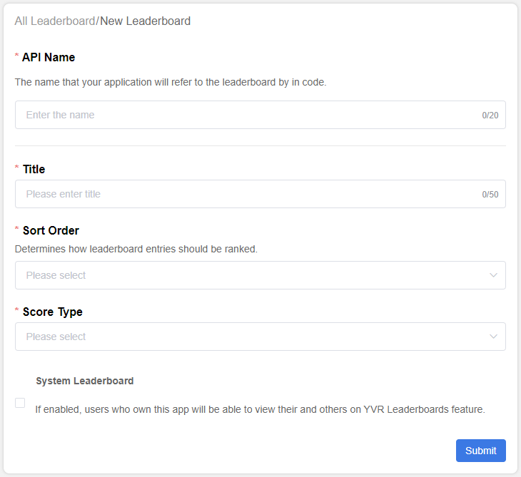 Leaderboard | YVR Developer